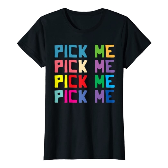 Tops | Pick Me Game Show Contestant Tshirt Black Womens Short Sleeve ...